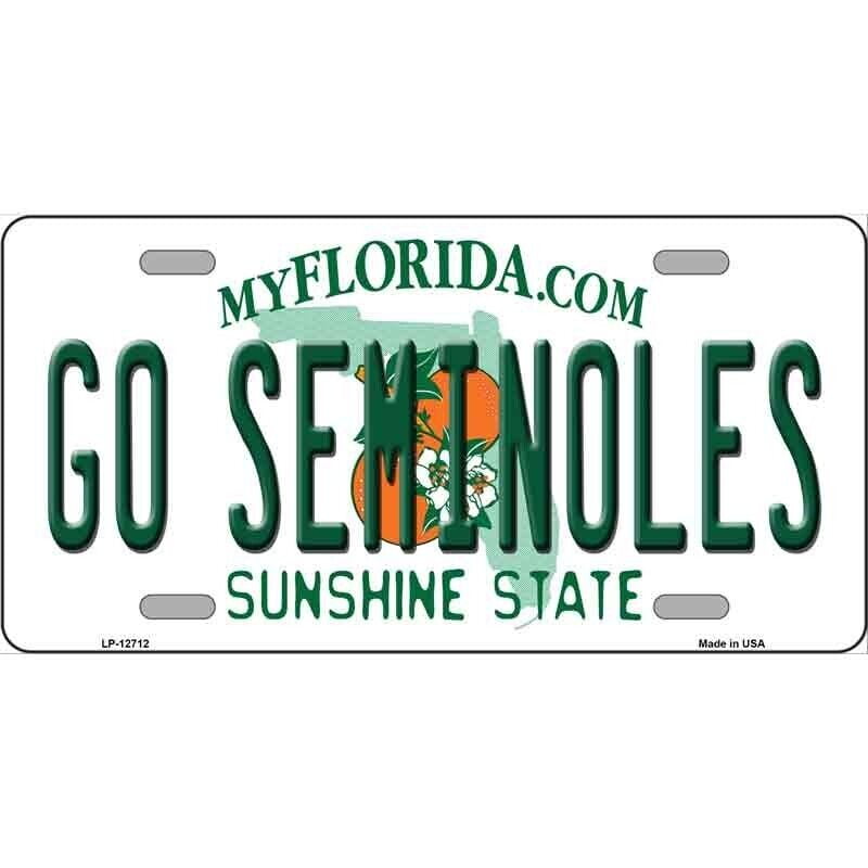 Aluminum (12 inch x 6 inch) Go Seminoles License Plate Metal Sign ...