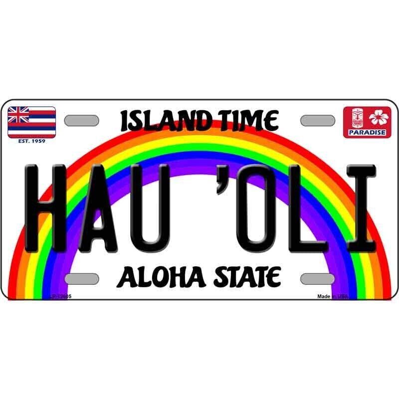 Aluminum (12 inch x 6 inch) Hau Oli Hawaii License Plate Metal Sign ...