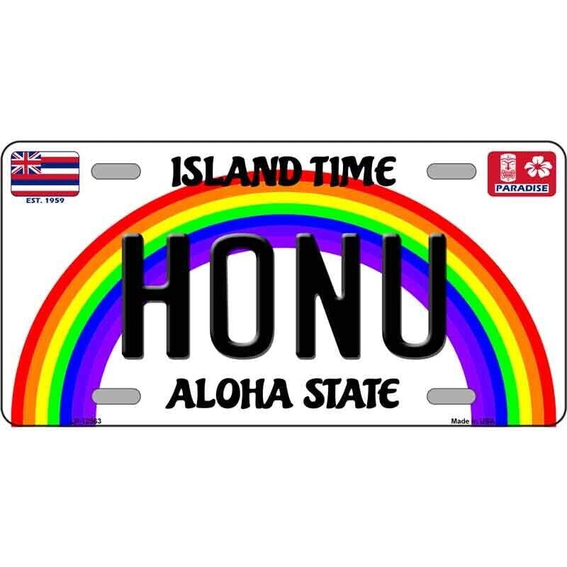 Aluminum (12 inch x 6 inch) Honu Hawaii License Plate Metal Sign Plaque ...