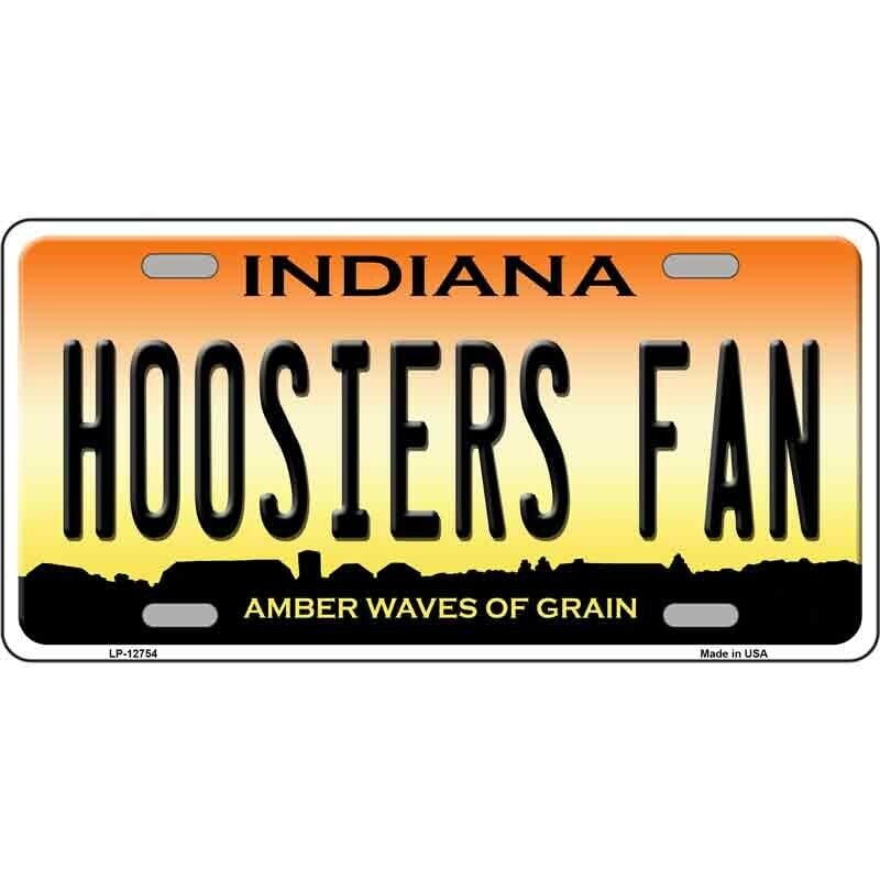 Aluminum (12 inch x 6 inch) Hoosiers Fan License Plate Metal Sign ...