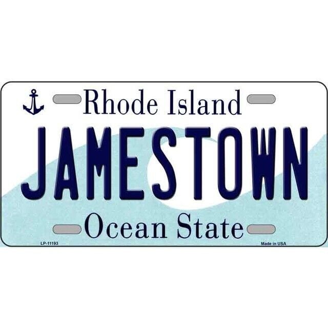 Aluminum (12 inch x 6 inch) Jamestown Rhode Island License Plate Metal ...