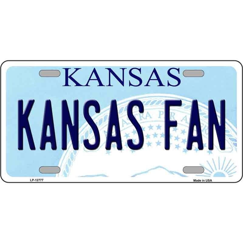 Aluminum (12 inch x 6 inch) Kansas Fan License Plate Metal Sign Plaque ...
