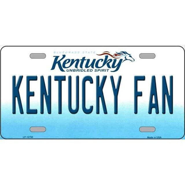 Aluminum (12 inch x 6 inch) Kentucky Fan License Plate Metal Sign ...