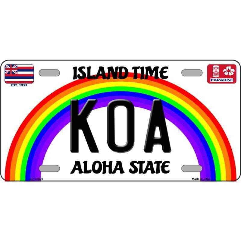 Aluminum (12 inch x 6 inch) Koa Hawaii License Plate Metal Sign Plaque ...