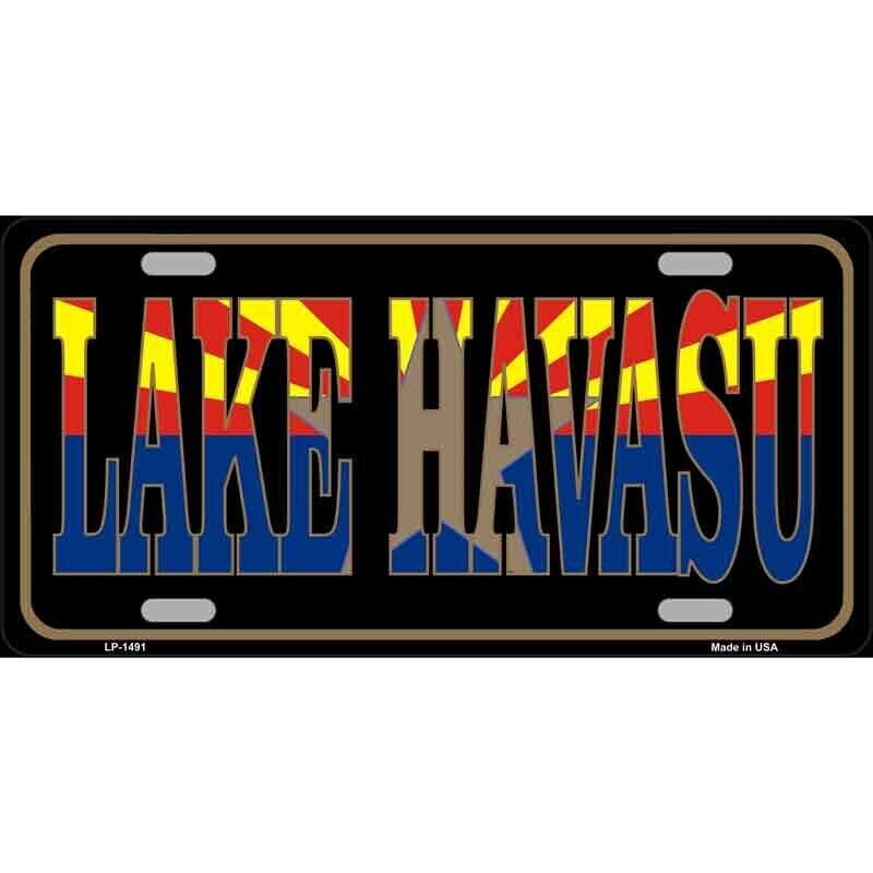 Aluminum (12 inch x 6 inch) Lake Havasu with Arizona Flag License Plate ...