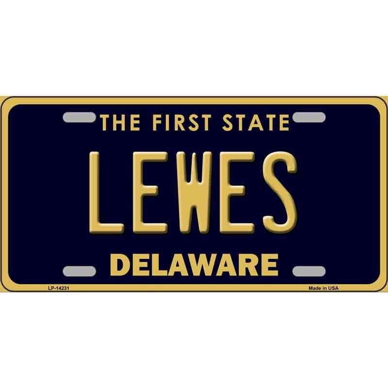 Aluminum (12 inch x 6 inch) Lewes Delaware License Plate Metal Sign ...