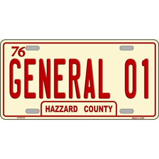 Aluminum (12 inch x 6 inch) License Plate Metal Novelty Sign Hazzard ...