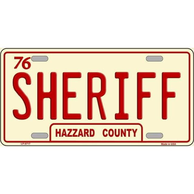 Aluminum (12 inch x 6 inch) License Plate Metal Novelty Sign Hazzard ...