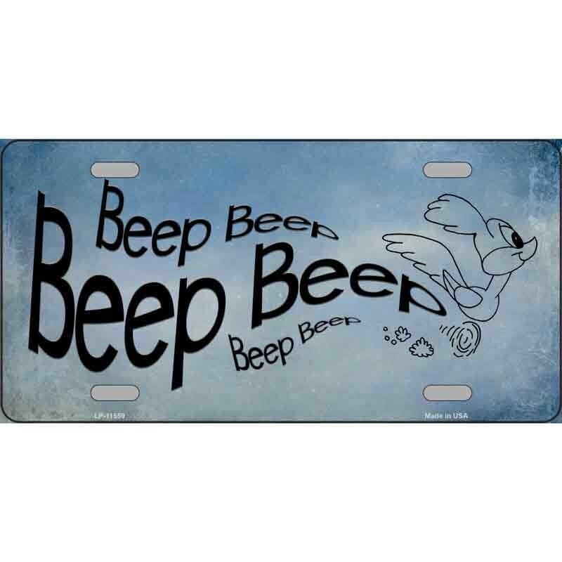 Aluminum (12 inch x 6 inch) License Plate Metal Sign for Home Beep Beep ...