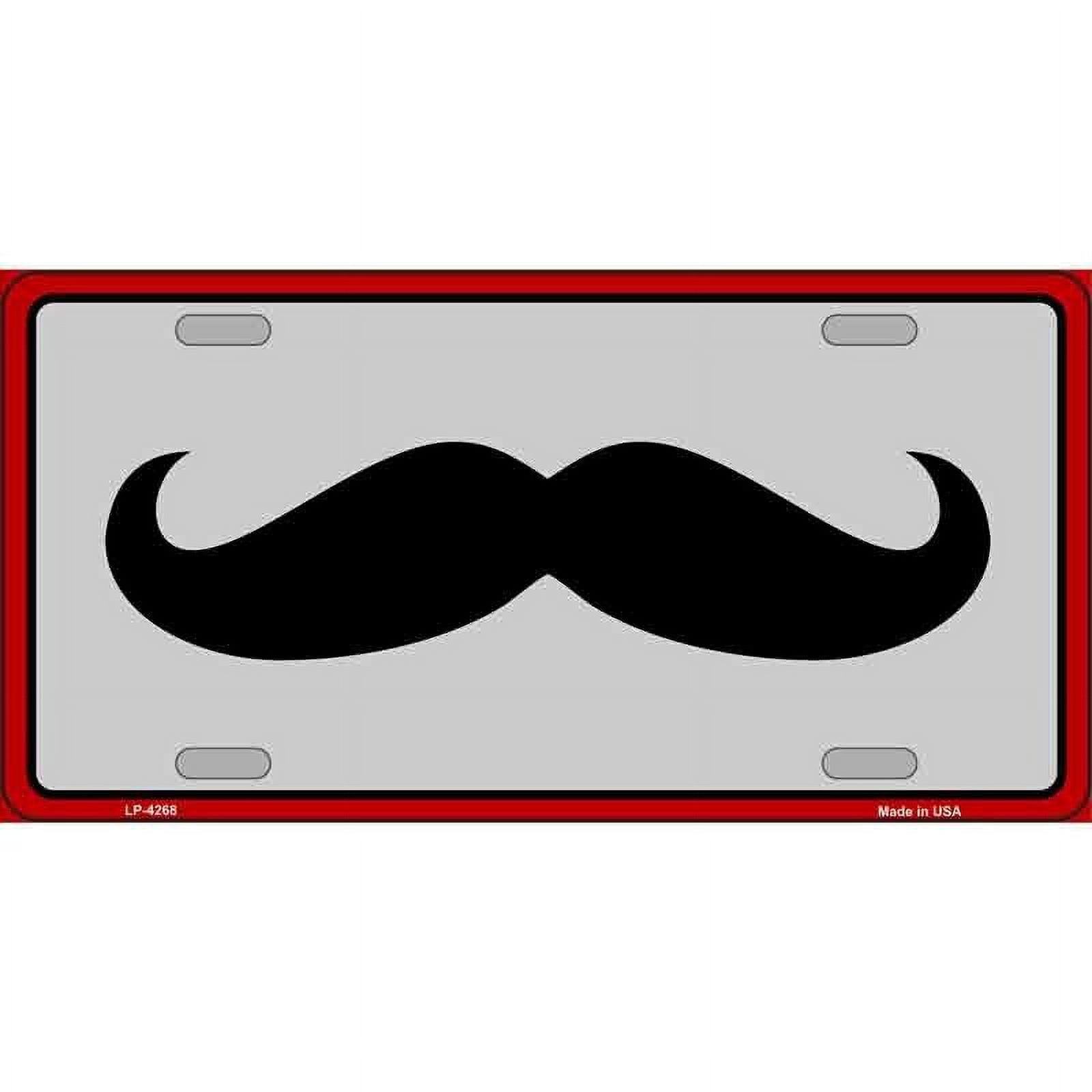 Aluminum (12 inch x 6 inch) License Plate Metal Sign for Home Mustache ...