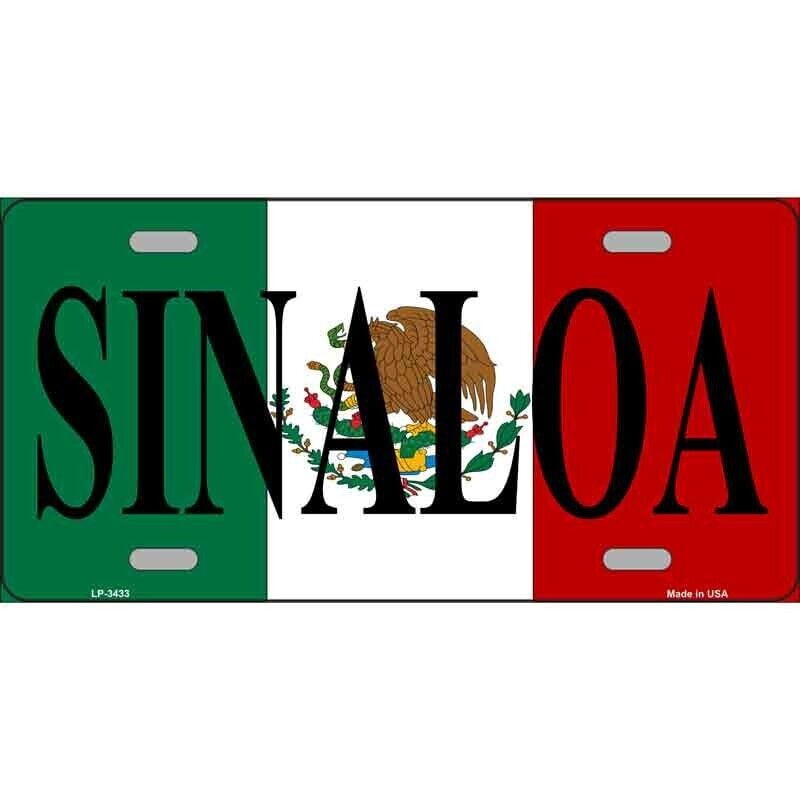 Aluminum (12 inch x 6 inch) License Plate Metal Sign for Home Sinaloa ...
