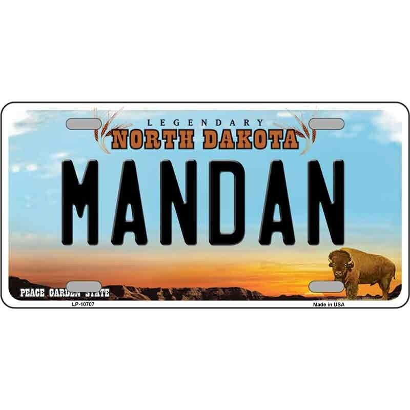 Aluminum (12 inch x 6 inch) Mandan North Dakota License Plate Metal ...