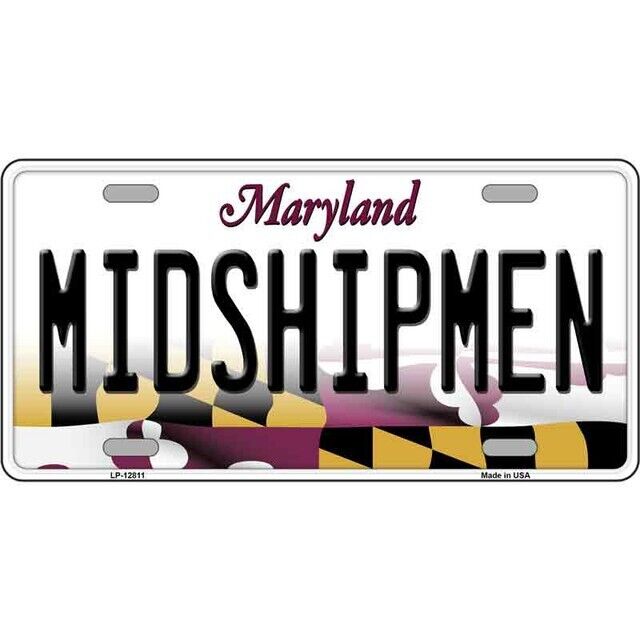 Aluminum (12 inch x 6 inch) Midshipmen License Plate Metal Sign Plaque ...