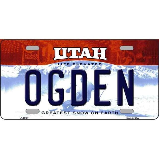 Aluminum (12 inch x 6 inch) Ogden Utah License Plate Metal Sign Plaque ...
