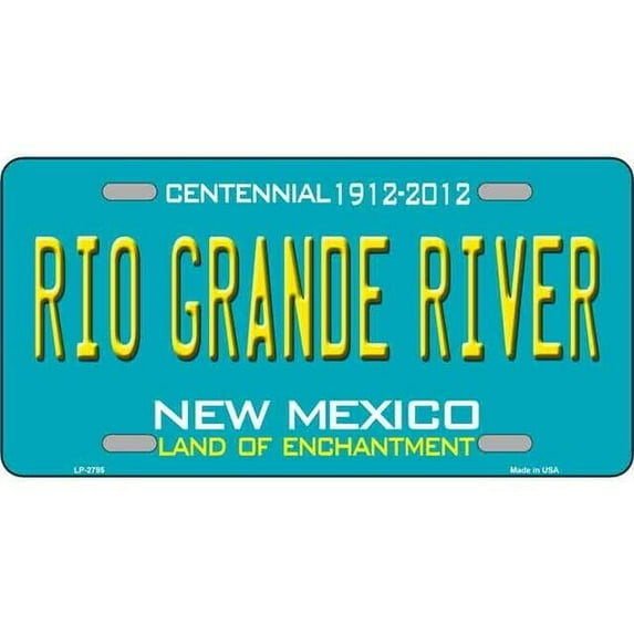 Aluminum (12 inch x 6 inch) Rio Grande River New Mexico Teal License ...