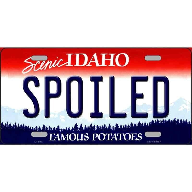 Aluminum (12 inch x 6 inch) Spoiled Idaho License Plate Metal Sign ...