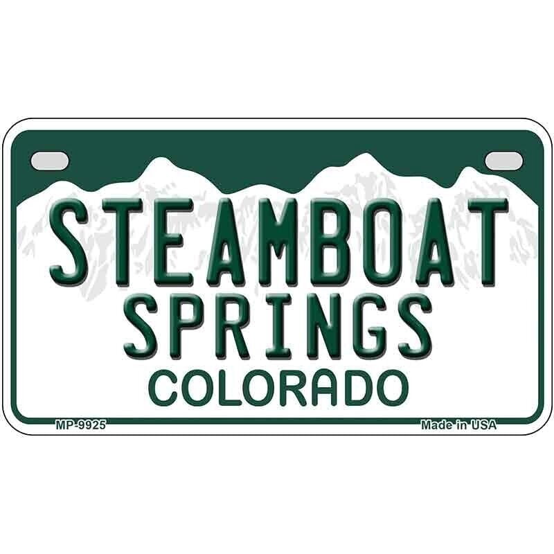 Aluminum (12 inch x 6 inch) Steamboat Springs Colorado Motorcycle ...