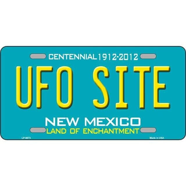 Aluminum (12 inch x 6 inch) UFO Site New Mexico License Plate Metal ...
