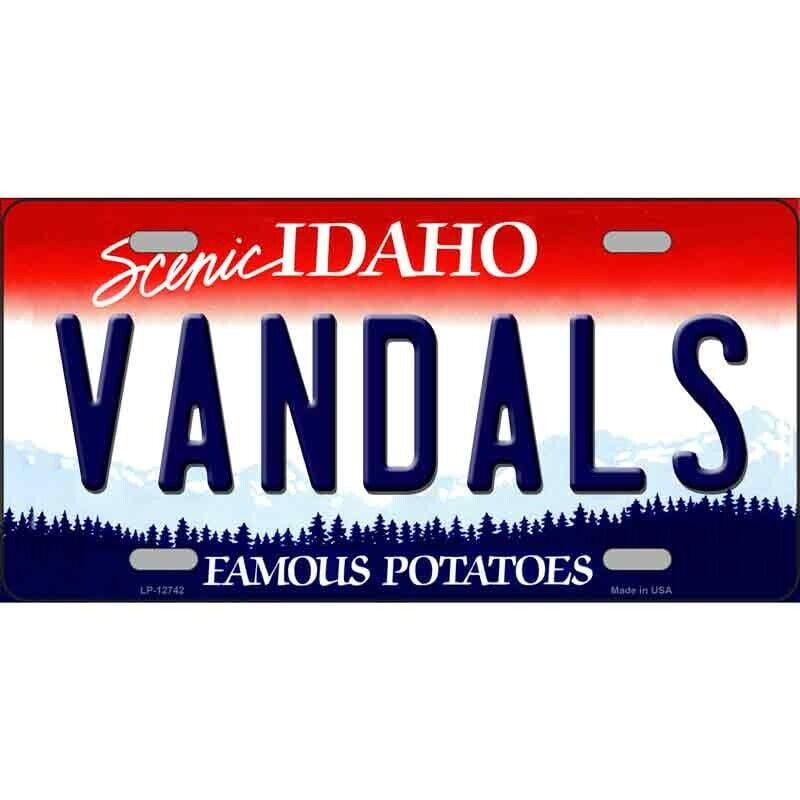 Aluminum (12 inch x 6 inch) Vandals License Plate Metal Sign Plaque Art ...