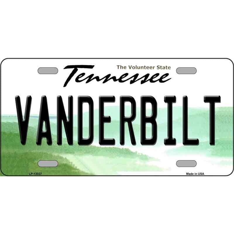 Aluminum (12 inch x 6 inch) Vanderbilt License Plate Metal Sign Plaque ...