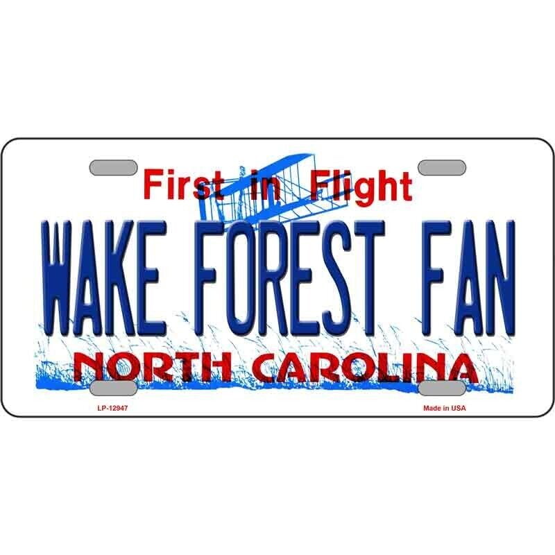 Aluminum (12 inch x 6 inch) Wake Forest Fan License Plate Metal Sign ...