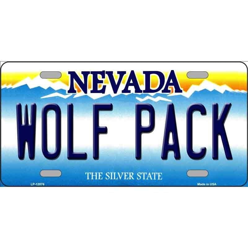 Aluminum (12 inch x 6 inch) Wolf Pack License Plate Metal Sign Plaque ...