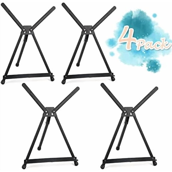 Aluminum 15" to 21" Tabletop Easel Display, Black Tripod with Rubber ...