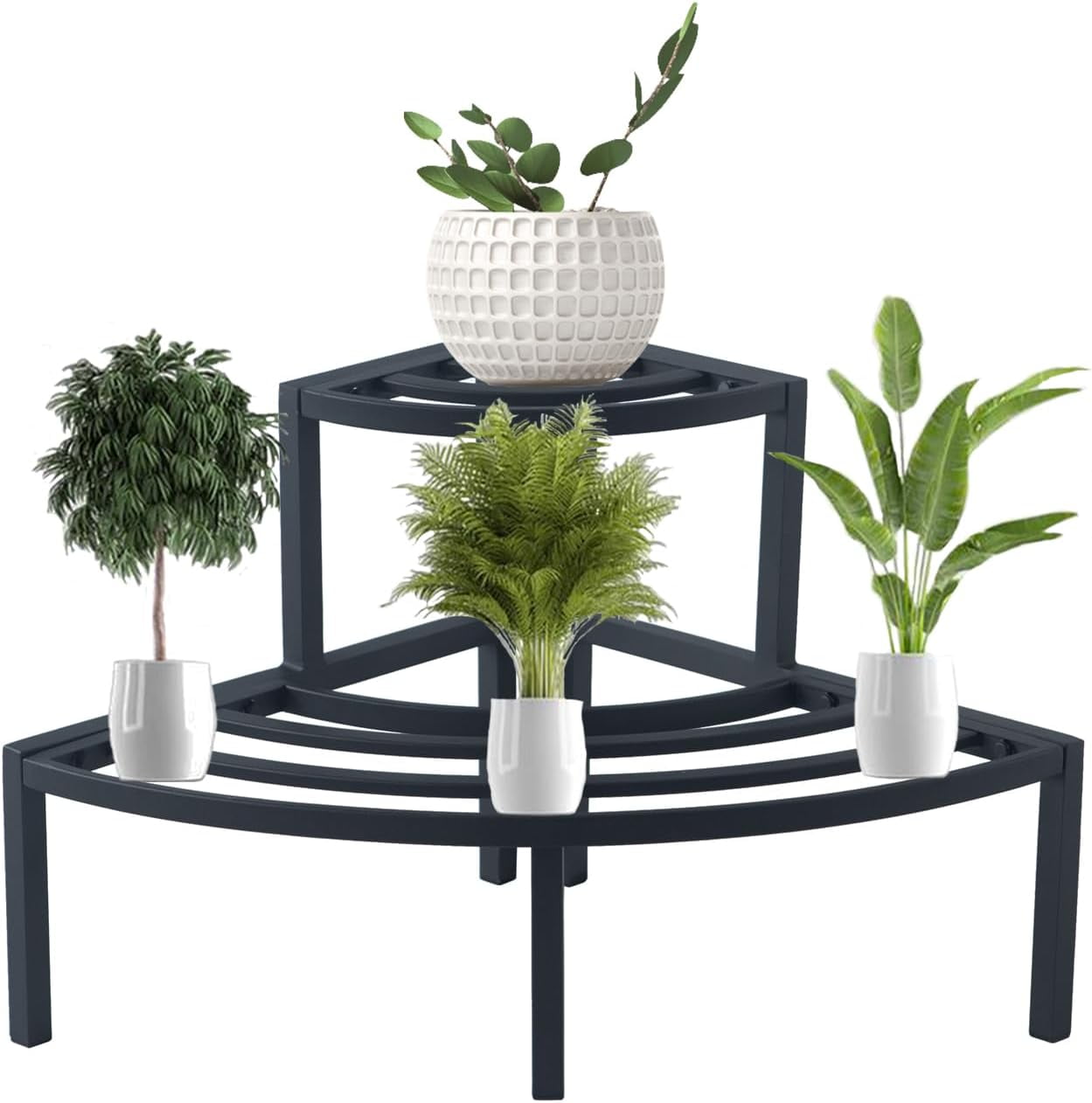 Aluminum 2-Tier Plant Stand Lightweight, Sturdy, and Rust-Free Corner ...