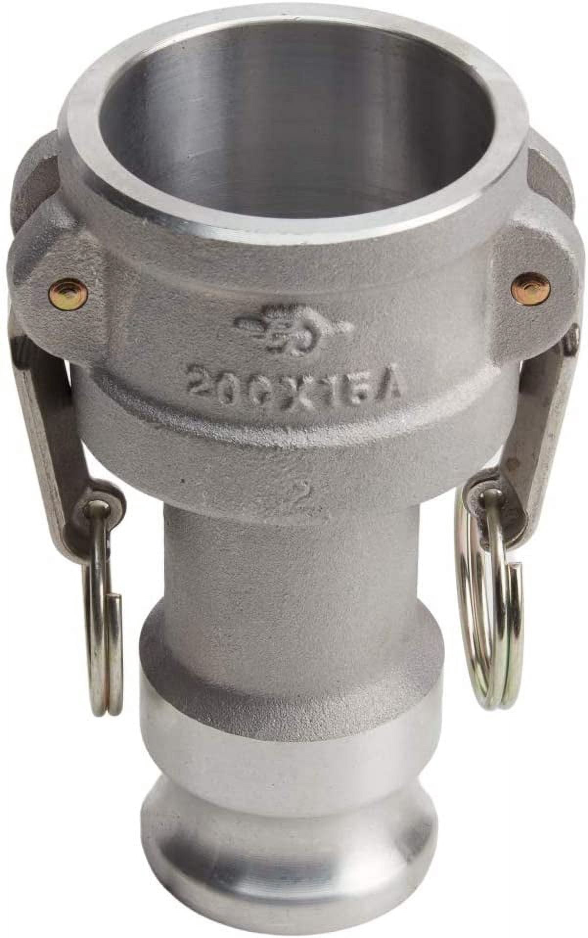 Aluminum 2 inch Female Camlock x 1 1/2 inch Male Camlock - Walmart.com