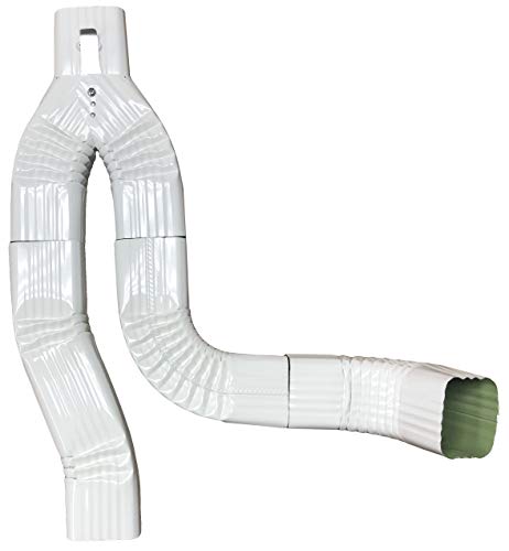 Aluminum 3x4 Offset Downspout Diverter for Rain Barrels | Made in The U ...