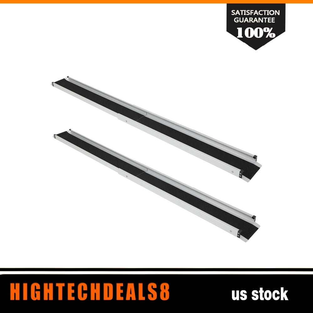 Aluminum 4' - 7' Adjustable Non-skid Loading Wheelchair Telescoping ...