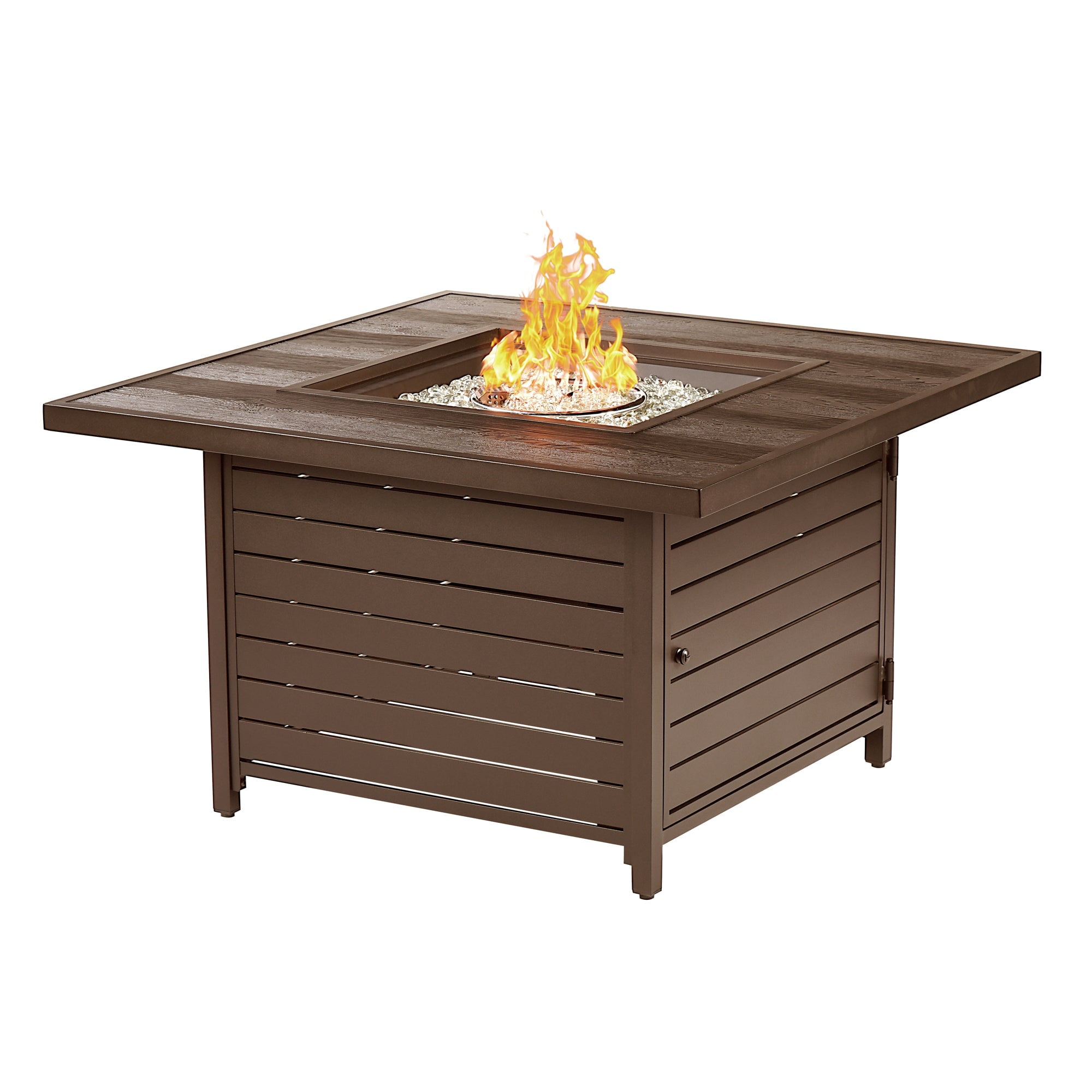 Aluminum 42-in Square Propane Fire Table with Beads, Covers and Lid ...