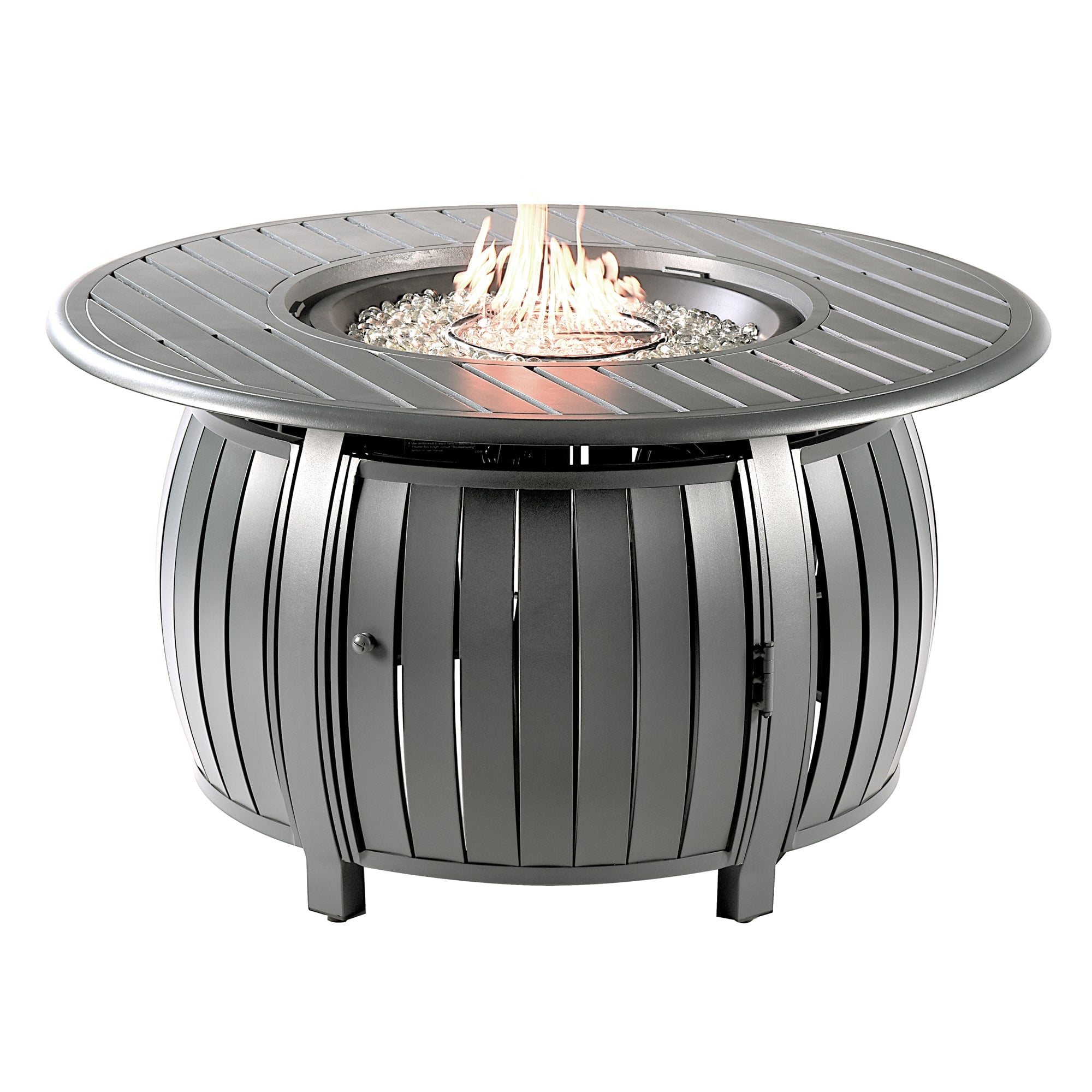Aluminum 44-in Round Propane Fire Table with Beads, Covers and Lid ...