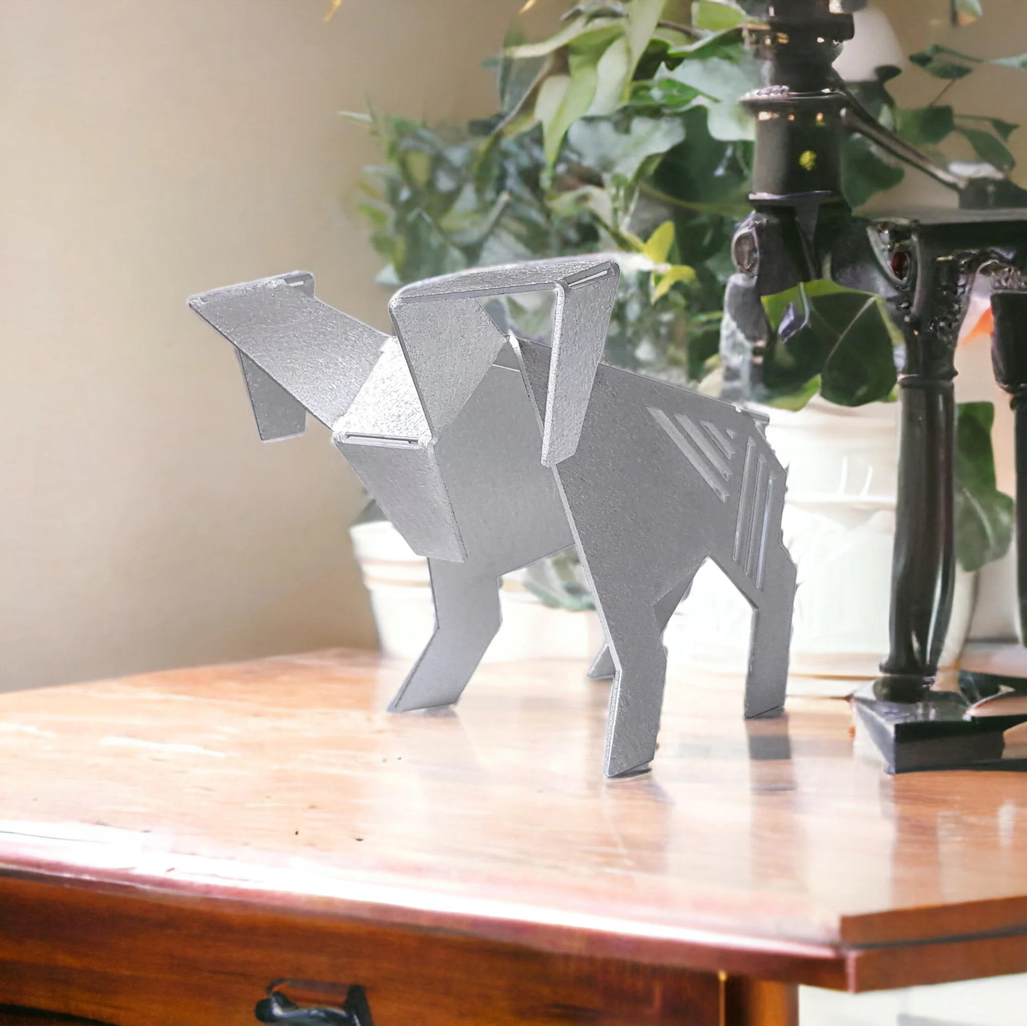 Aluminum 5" Aries Zodiac Origami Geometric Sculpture - Walmart.com