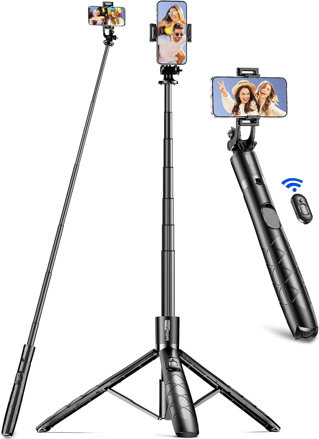 Aluminum 71" Phone Tripod, Travel Tripods for iPhone with Remote ...