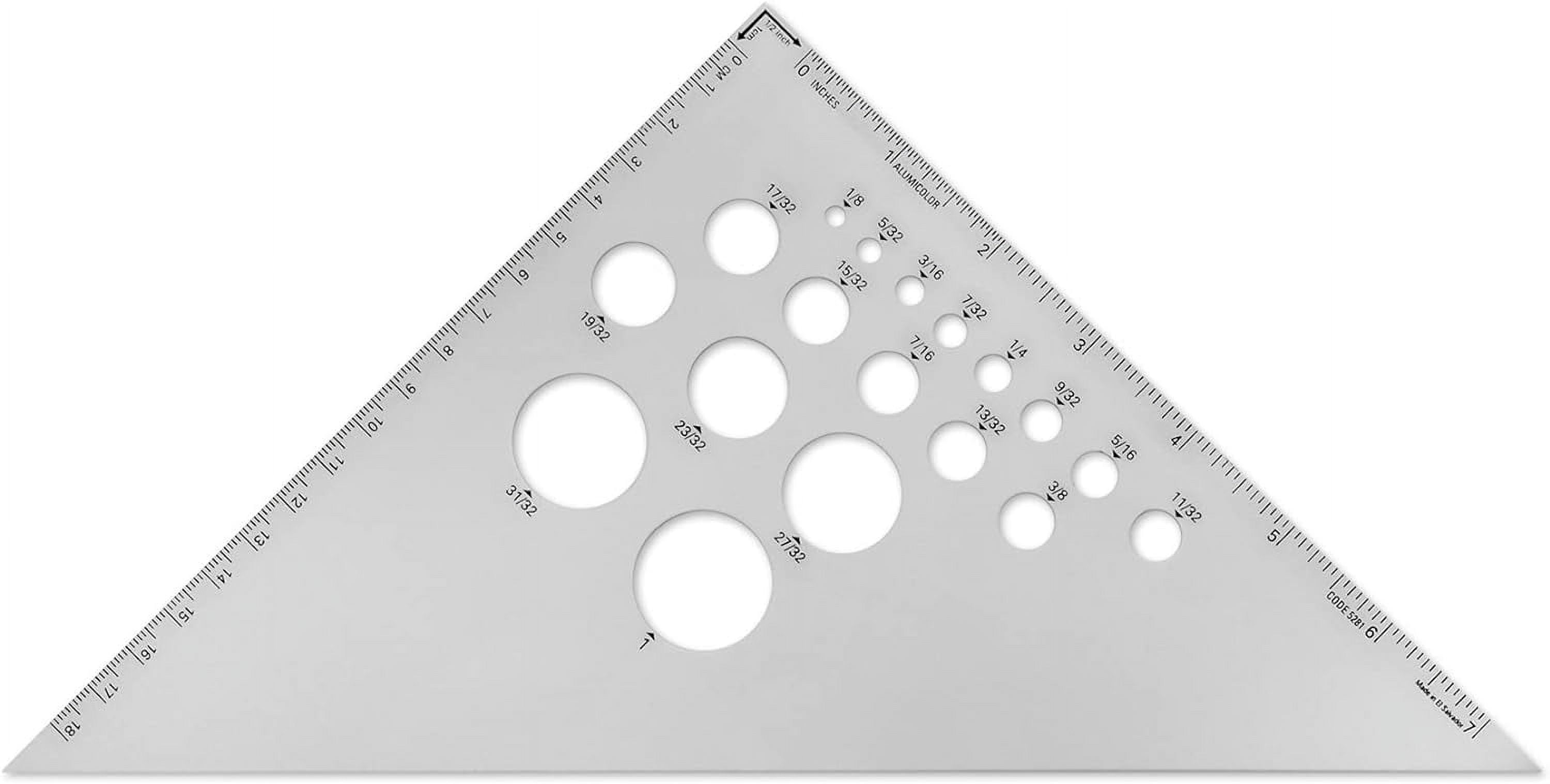 Aluminum 8 Inch Calibrated Drafting Triangle, 45/90 Degree - Walmart.com