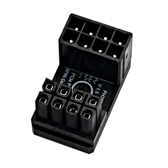 Aluminum 8Pin Power Connector Adapter 180 Degree Turning for Graphics ...