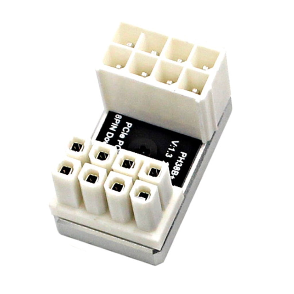 Aluminum 8Pin Power Connector Adapter 180 Degree Turning for Graphics ...