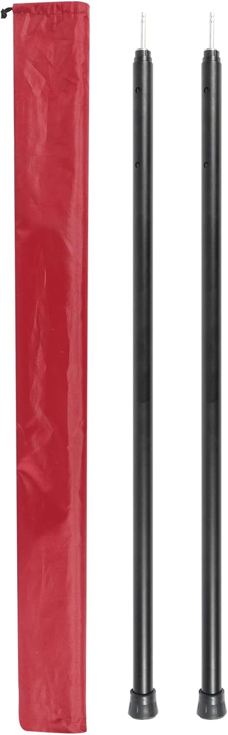 Aluminum Adjustable Heavy Duty Camping Tarp Poles, 36in to 95in ...