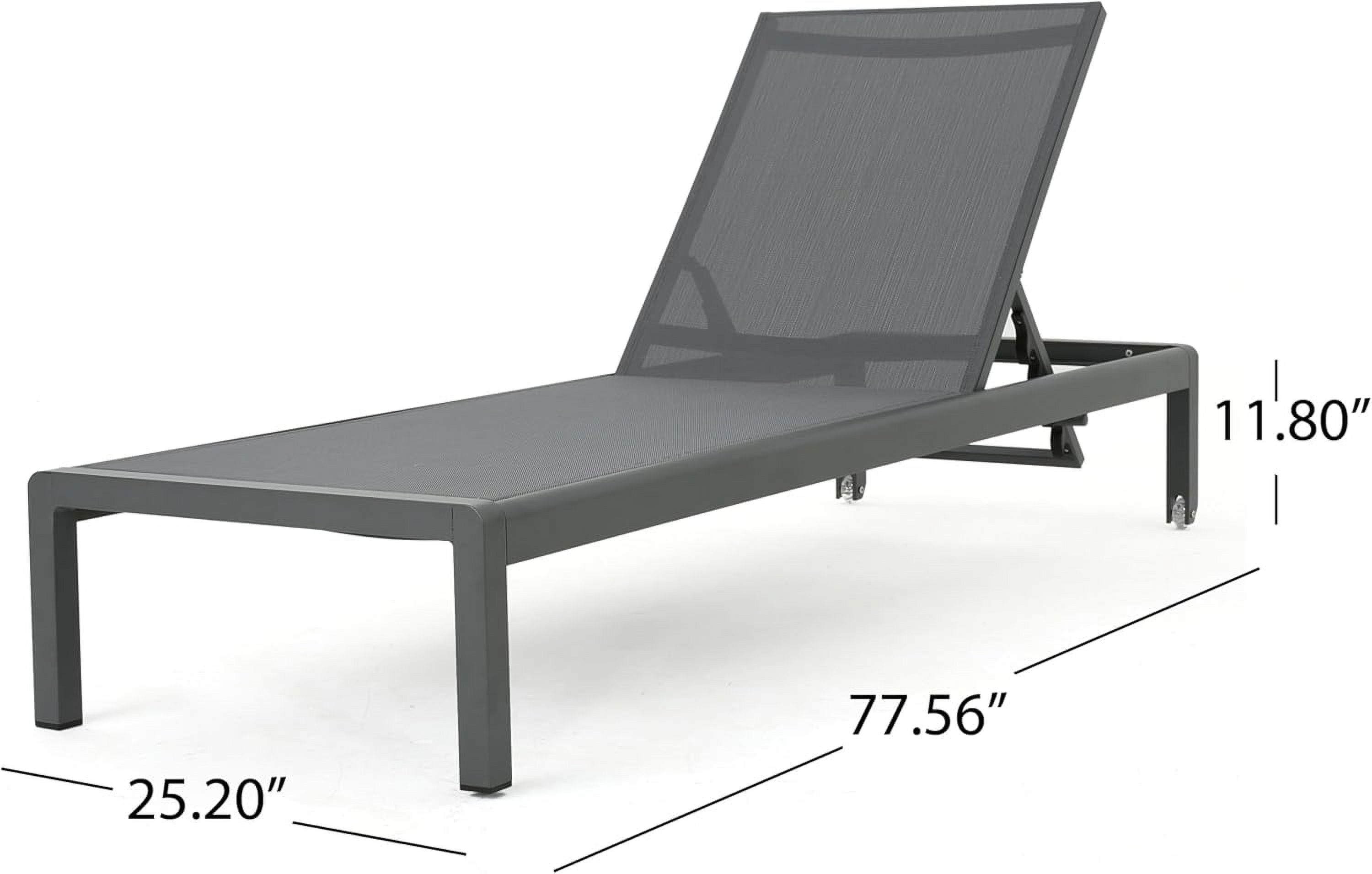 Aluminum Adjustable Reclining Chaise Lounges with Mesh , Ideal for ...