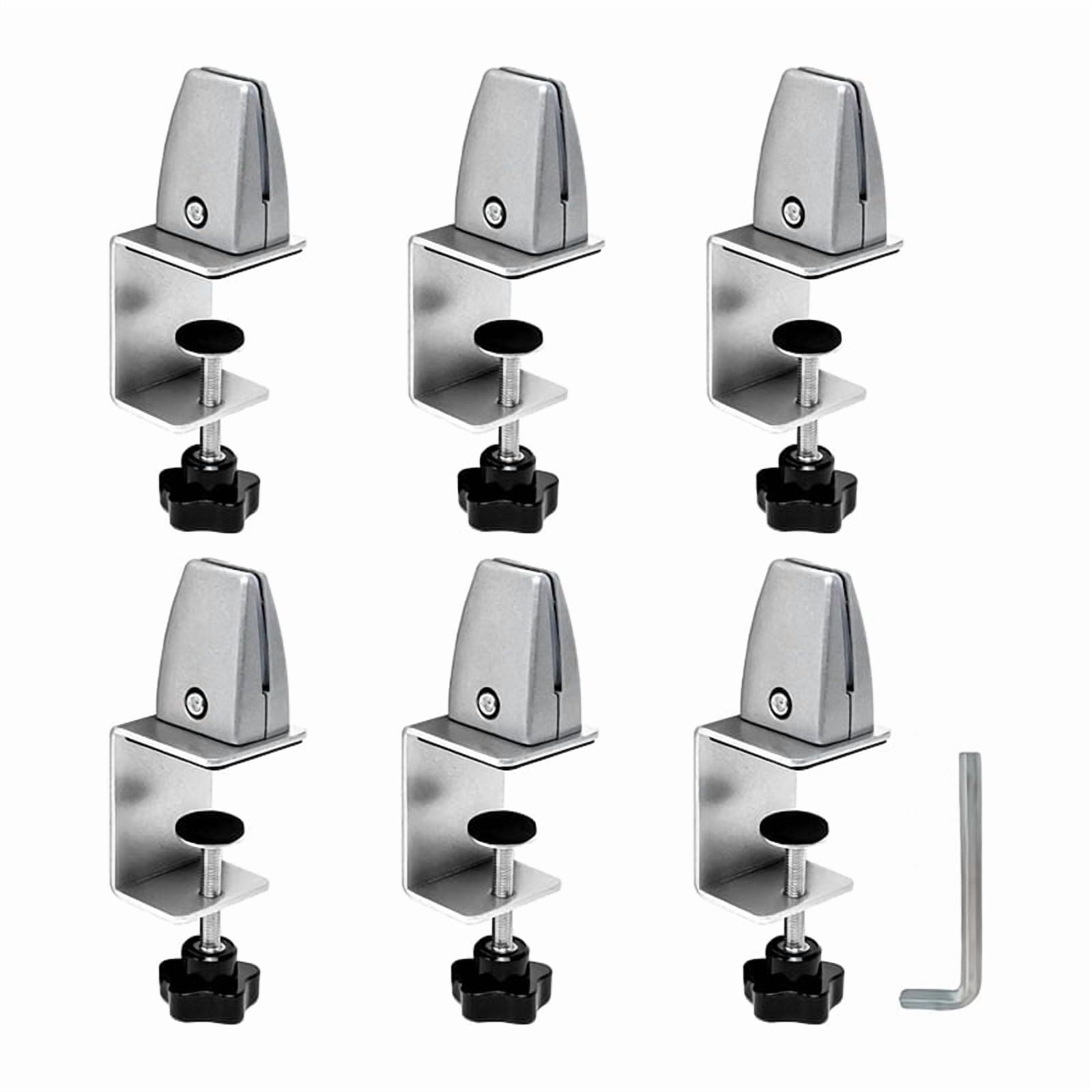 Aluminum Adjustable Sneeze Guard Support Clip No Punch Partition Clip ...