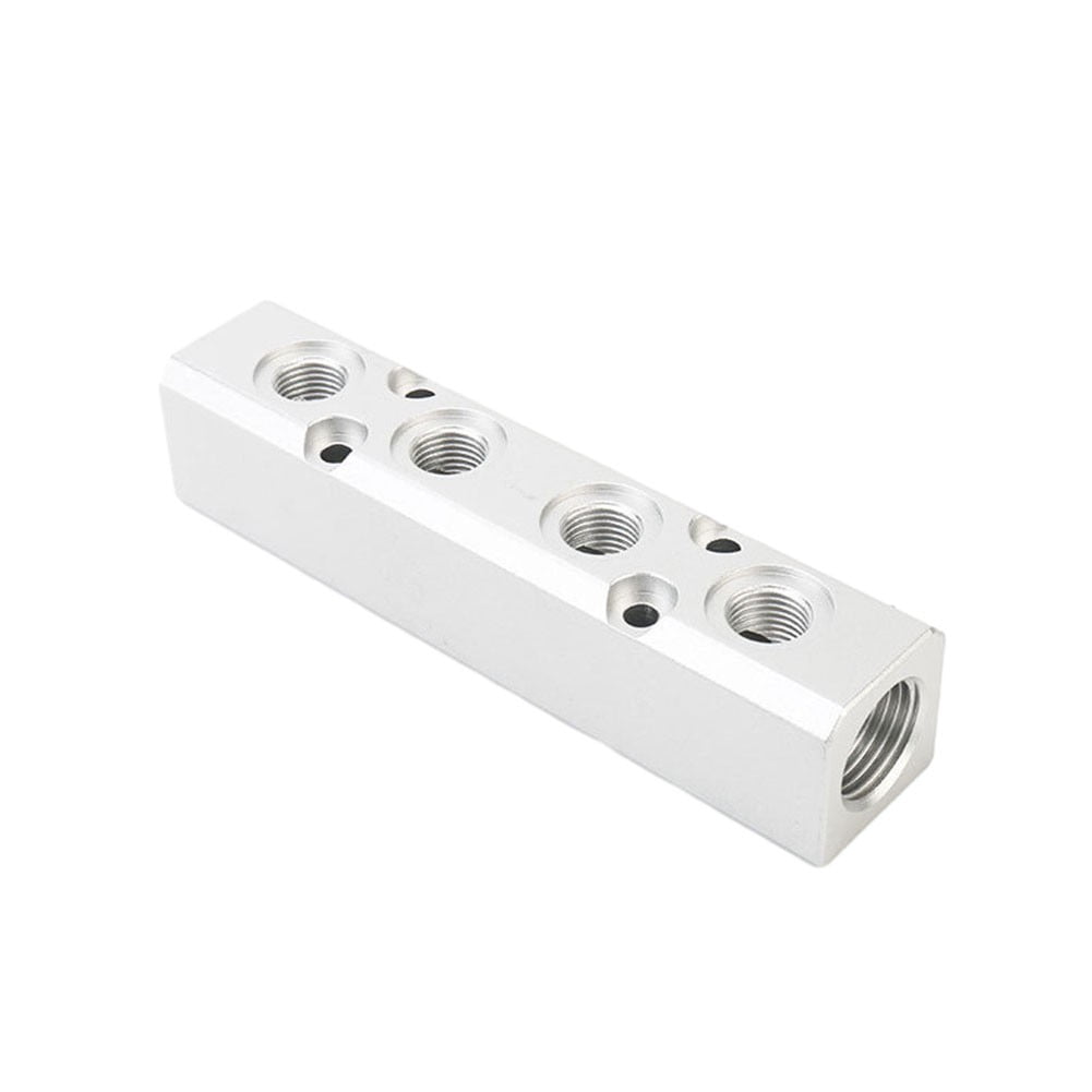 Aluminum Air Hose Inline Manifold Block Splitter G1/4 Threaded Manifold ...