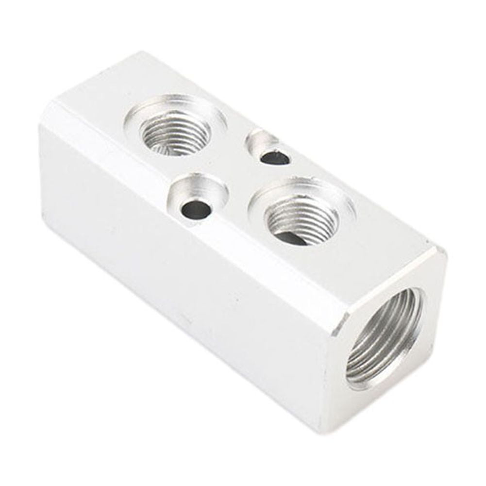 Aluminum Air Hose Inline Manifold Block Splitter G1/4 Threaded Manifold ...