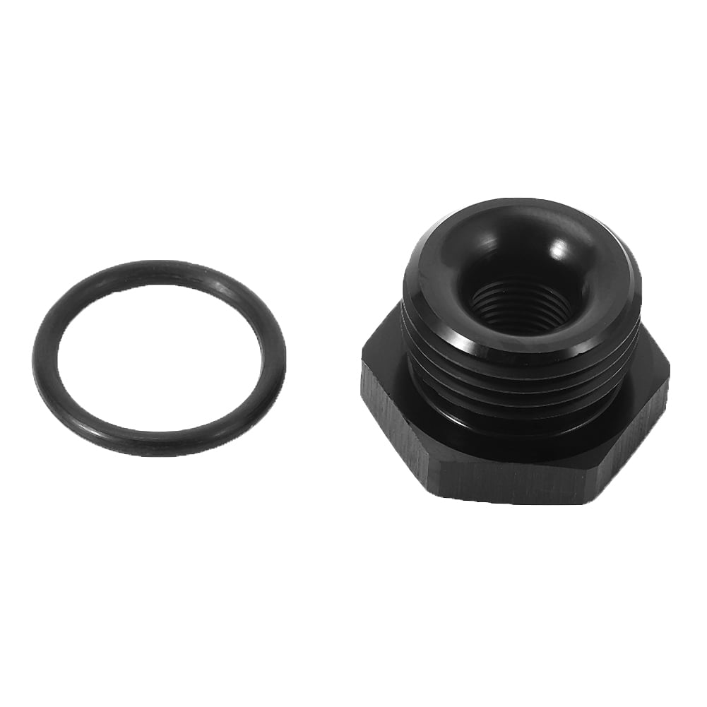 Aluminum Alloy 1/8in NPT AN8 Hex Head Port Plug with O Ring Black ...