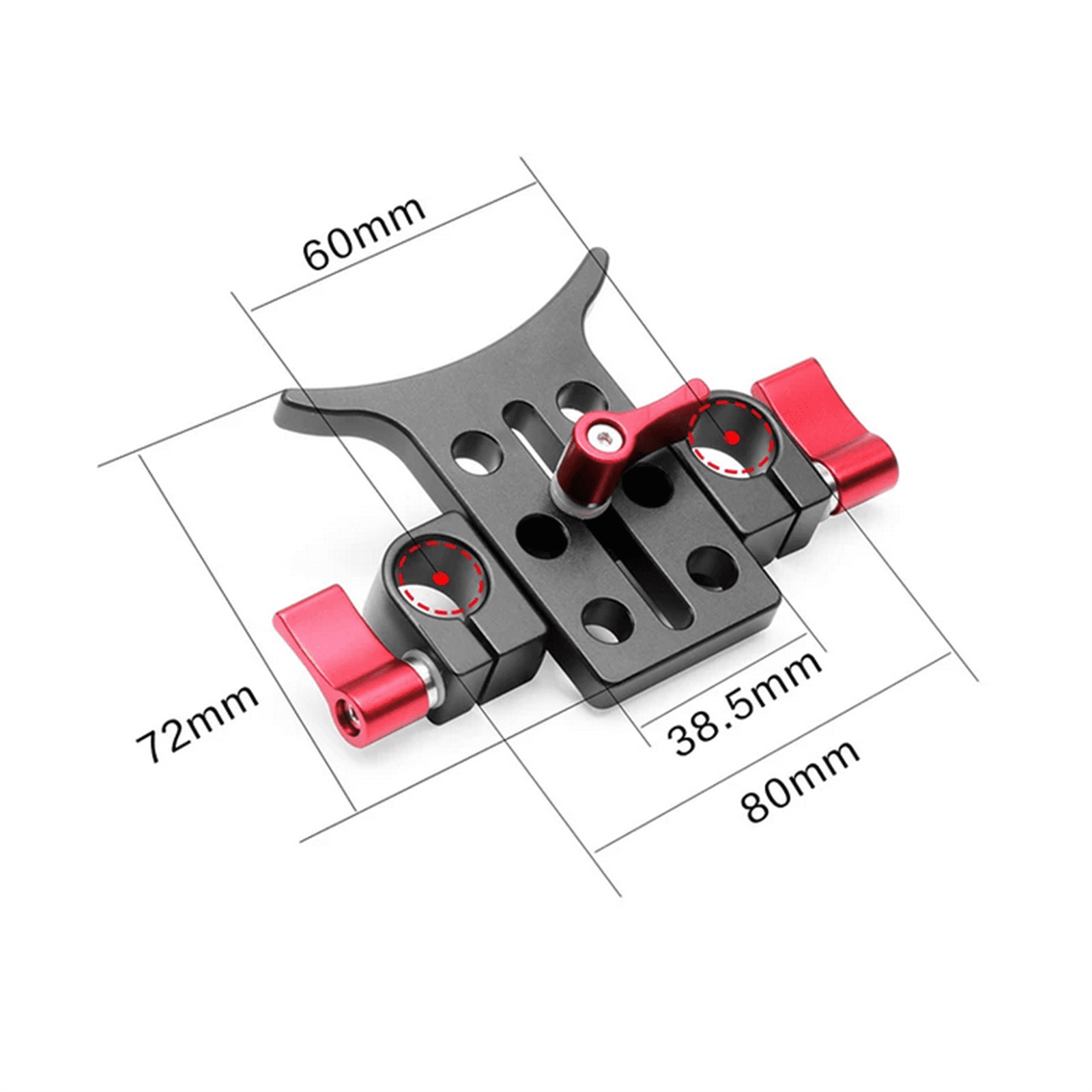 Aluminum Alloy 15MM Lens Support Bracket for DSLR Rig Rod Clamp System ...