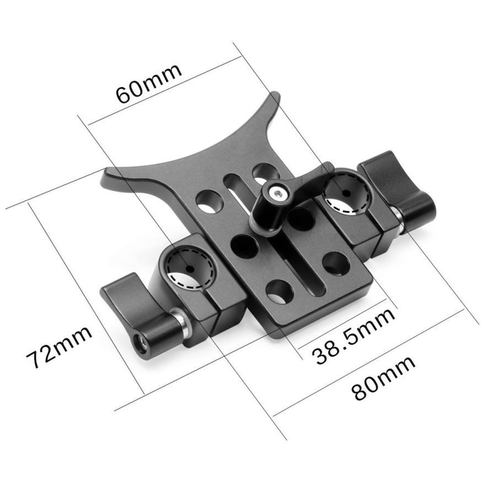 Aluminum Alloy 15MM Lens Support Bracket for DSLR Rig Rod Clamp System ...