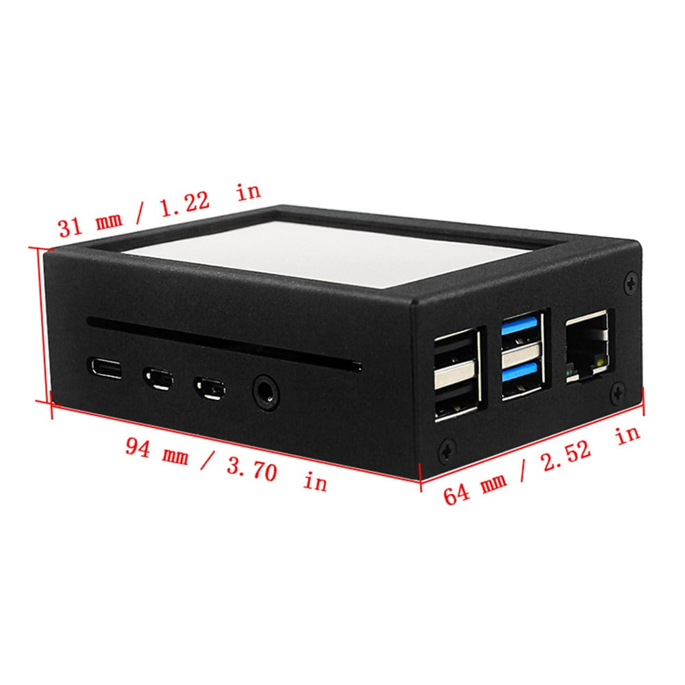 Armor 3.5 inch Display Case + LCD Screen Fit for Raspberry Pi 4 ...