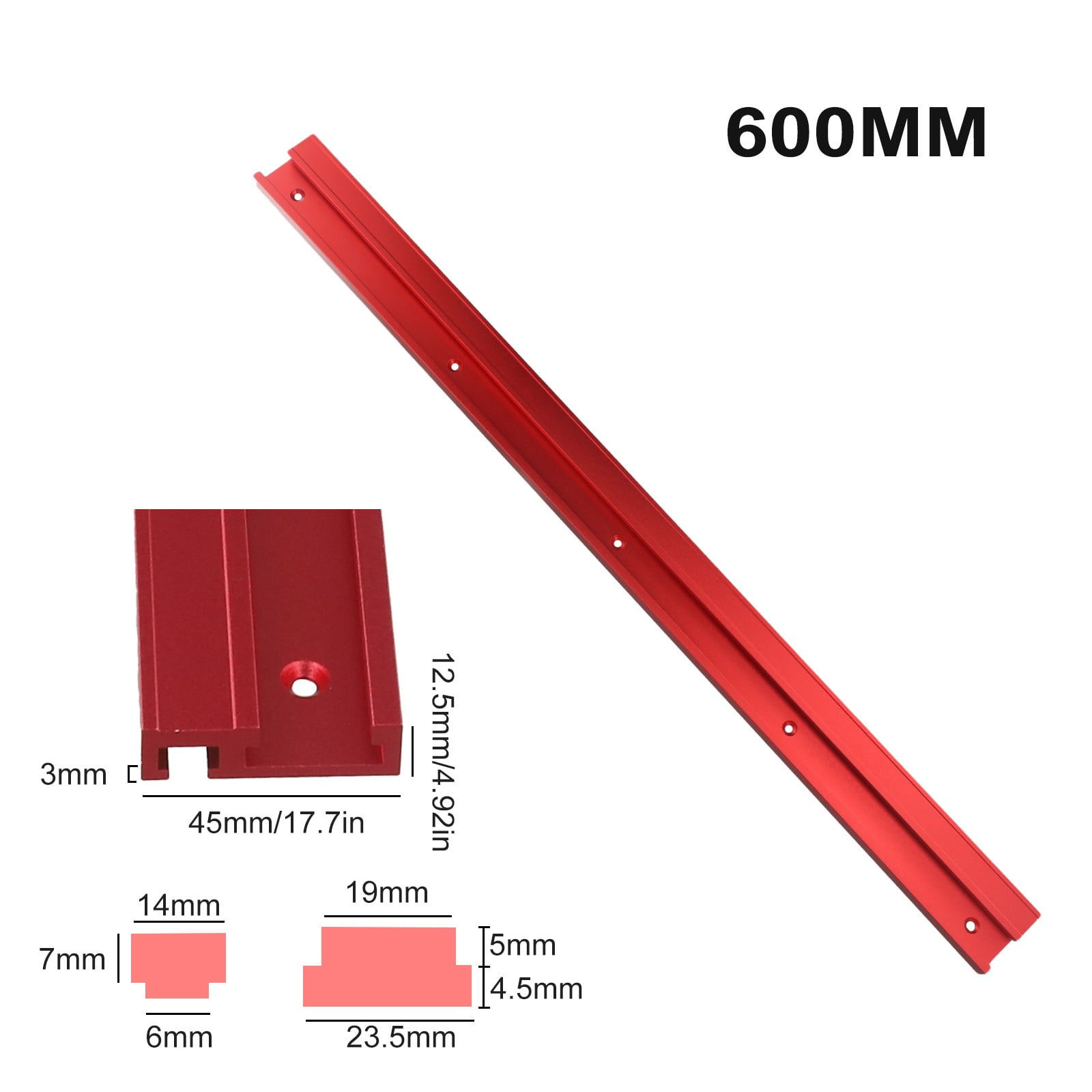 Aluminum Alloy 45 Type T-Track Miter Track Fixture for Router Table ...