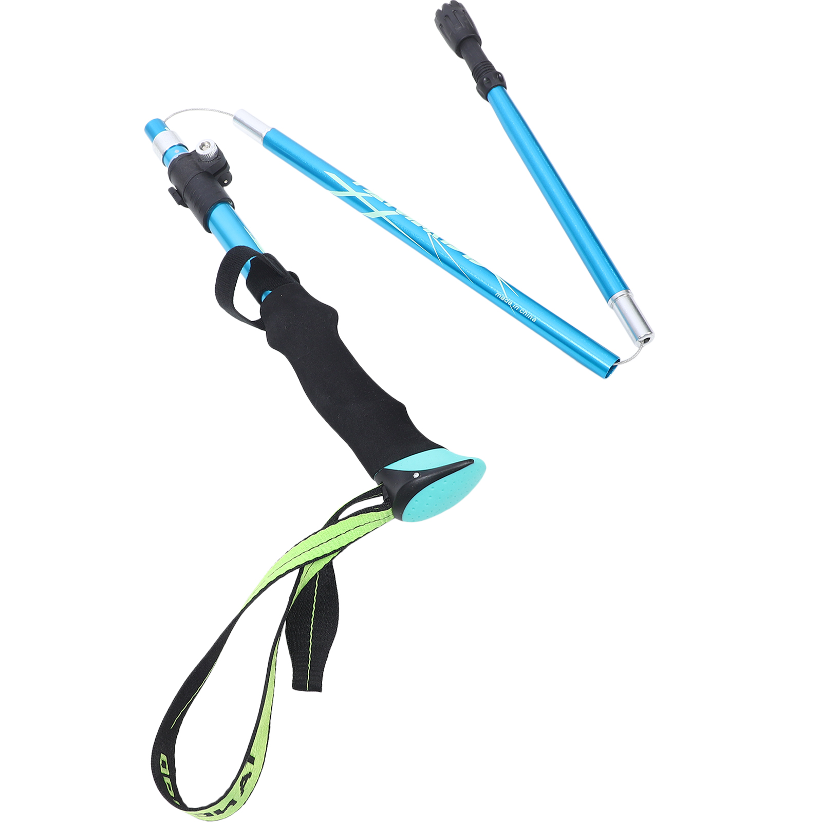 Aluminum Alloy 5 Sections Walking Stick Foldable Telescopic Trekking ...