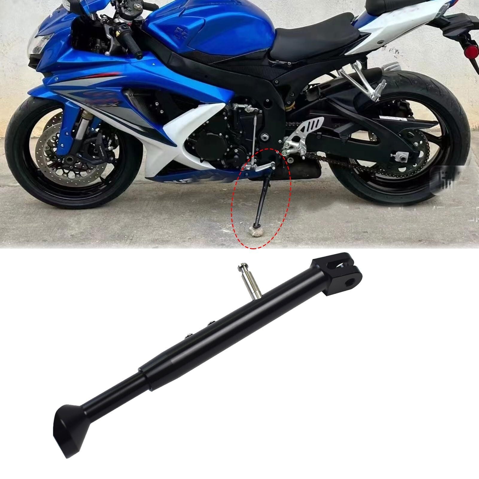 Aluminum Alloy Adjustable Kickstand Foot Side Support Extension Pad ...